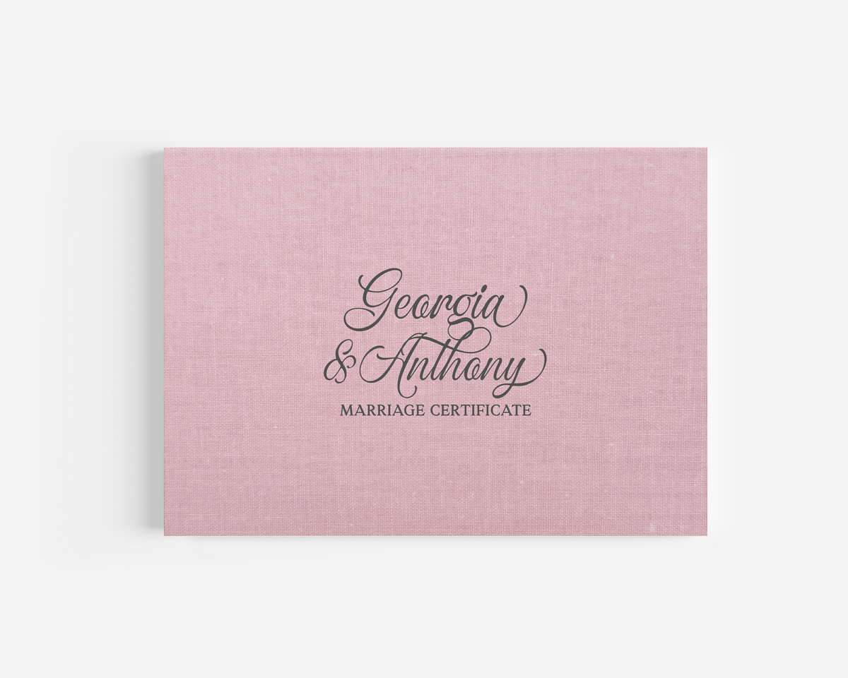 DARLING - Personalised Linen Certificate Holder – Ink Hearts Paper