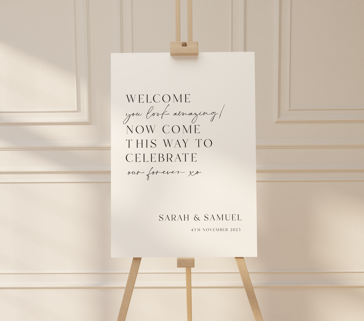 SARAH - Welcome Sign – Ink Hearts Paper