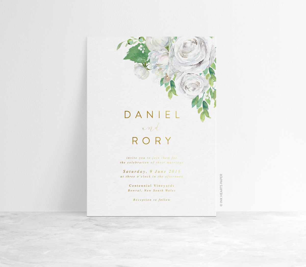 DANIEL - Invitation - Wedding Invitations Australia – Ink Hearts Paper