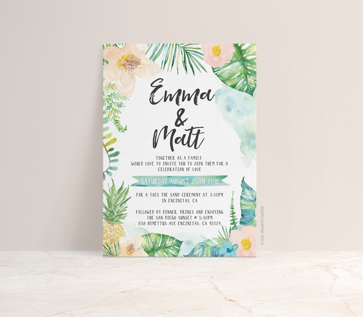 EMMA - Invitation - Wedding Invitations Australia – Ink Hearts Paper