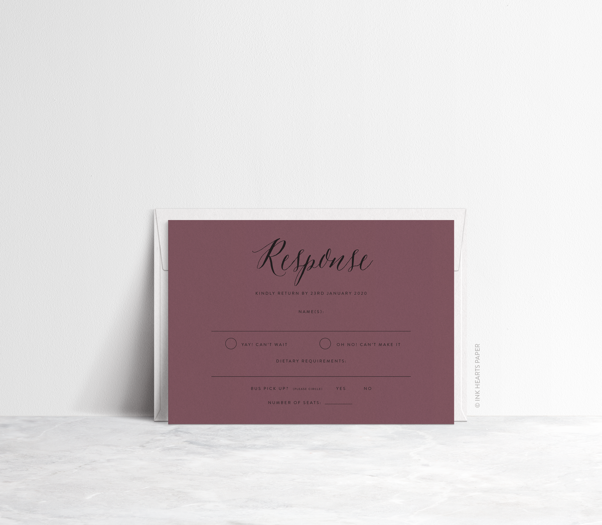 MADDISON - RSVP card – Ink Hearts Paper